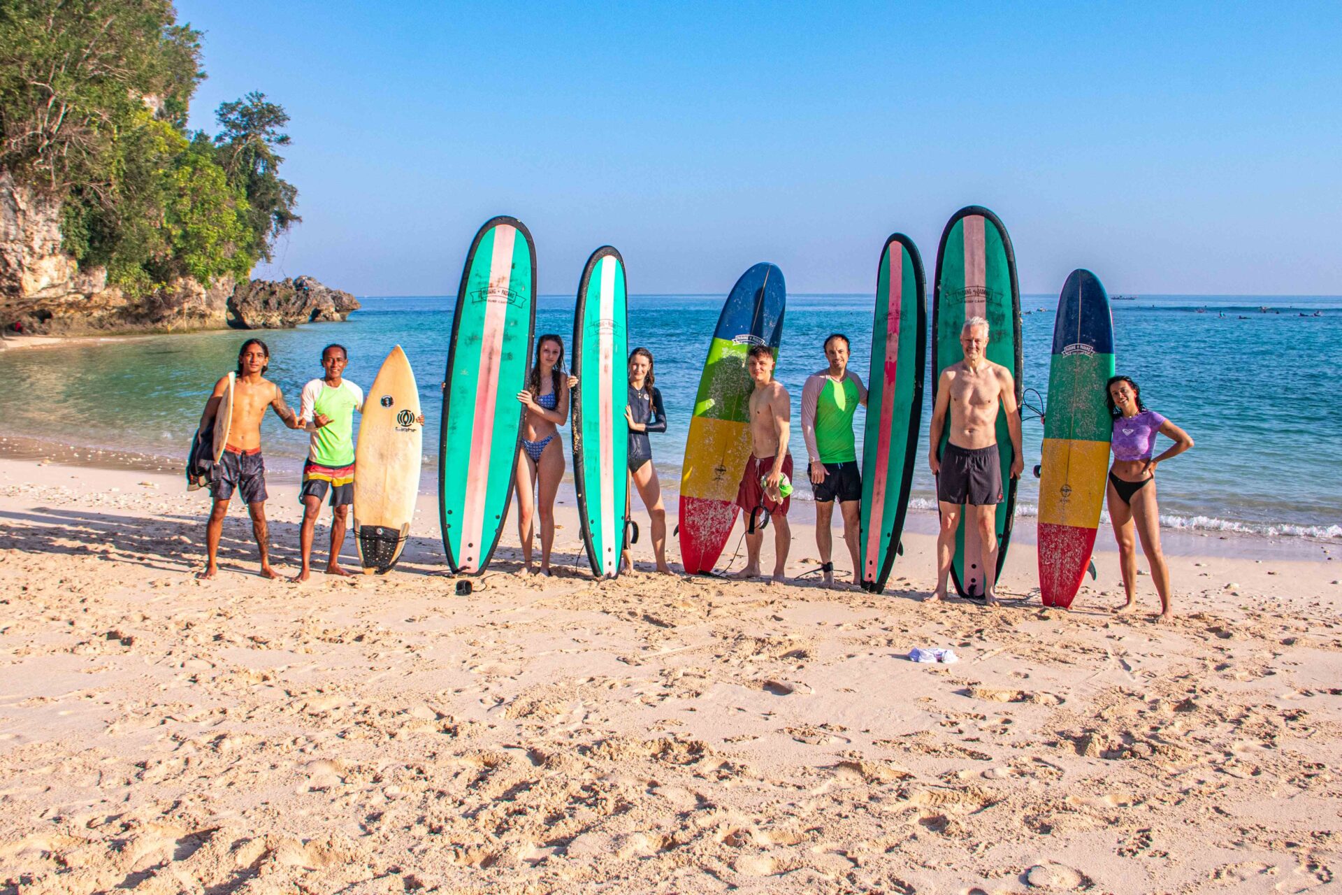 Beginner Surf Lessons at Padang Padang • Bali Surf Report